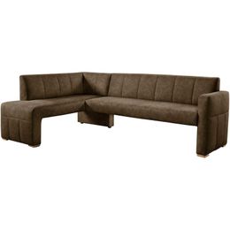 exxpo - SOFA FASHION Essbank elegant und modern mit hohem Sitzkomfort choccolate