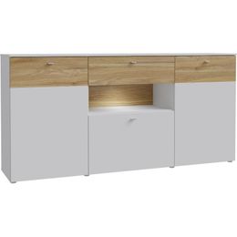 FORTE Sideboard »Como« Kommode, Stauraumschrank, LED Beleuchtung, Soft Close, Stauraum Mauvella Eiche / Secret Grey Entdecken Sie das moderne...