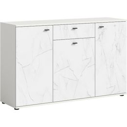 Inosign Sideboard »CALCOLO, Breite 138cm, 3 Türen, 1 Schubkasten, 6 Fächer« Anrichte, Kommode, Schrank weiß