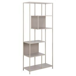 ACTONA GROUP Bücherregal »Seaford, Regal, Standregal, Raumteiler« Regal, grau, asymmetrische Details, wendbare Rückwand, 77x35x185cm Grau