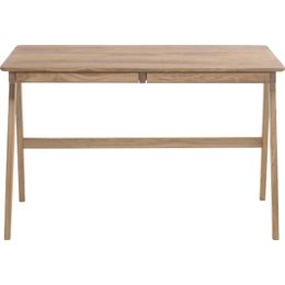 MCA furniture Schreibtisch »Delia« Asteiche Massivholz geölt mit Schubladen, Breite 120 cm Asteiche + Asteiche + Asteiche