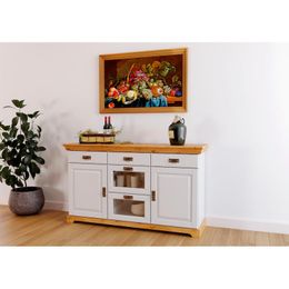 Home Affaire Sideboard »Rügen« Kommode aus massiver Kiefer, FSC , Breite 145 oder 180 cm weiß/honig
