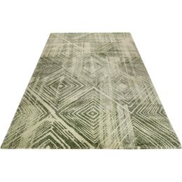 Esprit Teppich »Cuba, ESP-40104« rechteckig 13 mm Höhe dichter Kurzflor, geometrisch, Wohnzimmer grün/hellgrün Obermaterial: 100% Polypropylen B :...