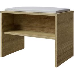 SAPHIR Badkommode &raquo;Badezimmer Sitzbank inkl. Sitzkissen aus Kunstleder in wei&szlig; und Ablage&laquo; verschiedene Farben, Garderobenbank 60 cm breit,...