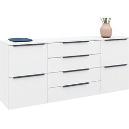 borchardt Möbel BORCHARDT MÖBEL Sideboard »Tom« Breite 166 cm, verstellbare Einlegeböden, lackierte Alu-Profilgriffe weiß-matt