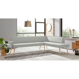 exxpo - SOFA FASHION Eckbank »Lungo, moderne Kedernaht, bequem und elegant, hoher Holzfuß« hochwertige Detailverarbeitung, frei im Raum stellbar...