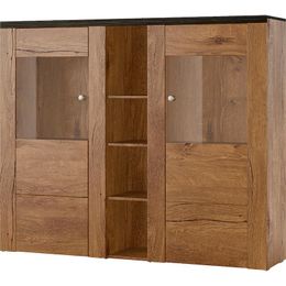 Home Affaire Highboard »Larona, zeitlose Hochkommode mit 2 Türen, Türkommode, Höhe 129, 5 cm, « Anrichte mit dekorative Rahmenoptik, Türen mit...