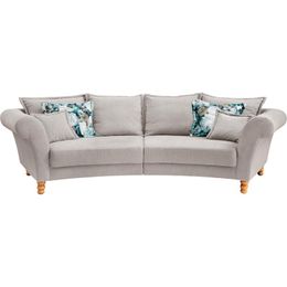 Home Affaire Big-Sofa »Tassilo geschwungene Formensprache, bequem, Mega Sofa, Breite 350cm« hellgrau