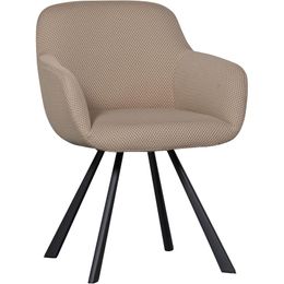 Woood Esszimmerstuhl »Juno« () Gestell aus Metall, gepolstert mit weichem Mesh-Stoff, H 79 cm beige Kuscheliger Esszimmerstuhl