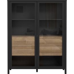 FORTE Highboard »High Rock« Breite ca. 121 cm Schwarz 2 Glastüren