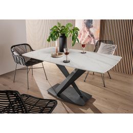 PAROLI Esstisch Keramiktischplatte schwarz