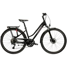 KROSS Trekkingrad »Trekkingrad Trans 7.0 schwarz 20 Gänge« 20 Gang Shimano CUES U6020 Schaltwerk Kettenschaltung schwarz+schwarz