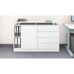 borchardt M&ouml;bel BORCHARDT M&Ouml;BEL Sideboard &raquo;Vaasa&laquo; moderne grifflose Optik, Push-to-Open-Funktion Wei&szlig; Hochglanz