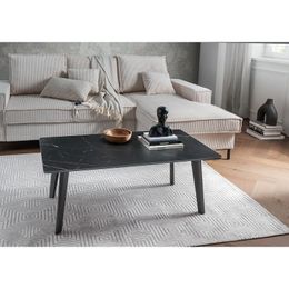 PAROLI Couchtisch schwarz + schwarz marmoriert