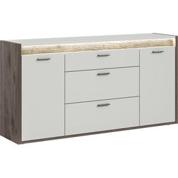 Inosign Sideboard »Treviso, Breite 167cm, inkl. Frontbeleuchtung, 2 Türen, 2 Einlegeböden« 3 Schubkästen, Anrichte, Wohnzimmerschrank, Kommode Nox...