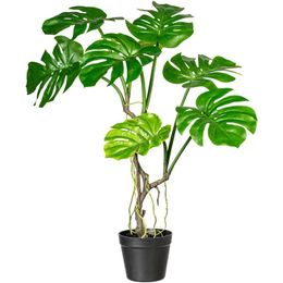 Creativ green Kunstpflanze &raquo;Philodendron&laquo; mit Luftwurzeln gr&uuml;n Kunststoff