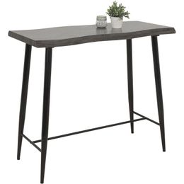 Hela Bartisch »GABI« Baumkantentisch, 120 cm Breite, Industrial Design, Wildeiche oder Grau Grau/Schwarz + Schwarz + Grau Bartisch
