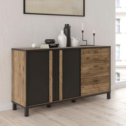 FORTE Sideboard &raquo;Hayato&laquo; Breite ca. 154 cm beige Dekorfolie, FSC -zertifizierter Holzwerkstoff