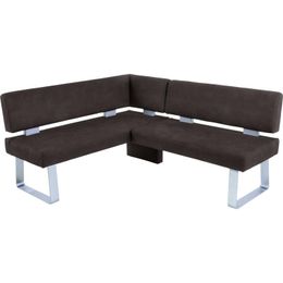 K+w Komfort & Wohnen K+W Komfort & Wohnen Eckbank &raquo;Santos II&laquo; gepolstert, Eckbank, wahlweise langer Schenkel 180cm rechts oder links braun 100% Polyester