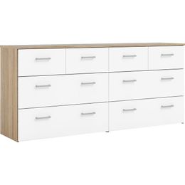 Inosign Kommode »Space Aufbewahrung, Schubladenschrank, Stauraum« 8 Schubladen, viel Stauruam, Breite 147 cm, Höhe 66, 7 cm Eiche