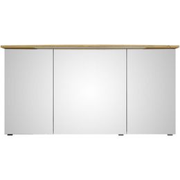 SAPHIR Badezimmerspiegelschrank »Serie 4010 Badezimmer-Spiegelschrank inkl. LED-Beleuchtung im Kranz« Badschrank 142 cm breit, 3 Türen, 6...