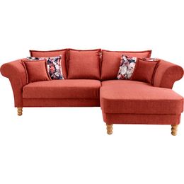 Home Affaire Ecksofa &raquo;Tassilo Mega Polsterecke mit Kaltschaum im Sitz, bequem, L-Form&laquo; orange 100% Polyester