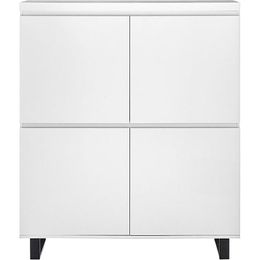 MCA furniture Highboard »AUSTIN Highboard« Türen mit Dämpfung modern white Genügend Stauraum: Dieses Highboard verfügt über 4 Türen mit soft-close....