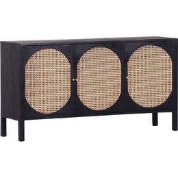GUTMANN FACTORY Sideboard &raquo;Malinam&laquo; Kommode mit Wiener Geflecht, Breite 150 cm schwarz