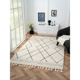 MyFlair MÖBEL & ACCESSOIRES Hochflor-Teppich »Moroccan Design, LAGERRÄUMUNG!« rechteckig 24 mm Höhe modern, marokkanisches Design, Rauten Muster,...