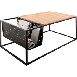 PAROLI Couchtisch Eiche + schwarz + Eiche