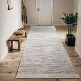 MyFlair MÖBEL & ACCESSOIRES Wollteppich »WOOLY DREAM« rechteckig 10 mm Höhe handgewebter Wendeteppich, meliert, reine Wolle, Wohnzimmer...