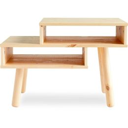 Karup Design Couchtisch »Hako« Vierbeiniger Couchtisch mit zwei Stauräumen Holzfarben 0