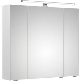 SAPHIR Spiegelschrank »Quickset Badschrank, 3 Spiegeltüren, 6 Einlegeböden, 80 cm breit« inkl. LED-Beleuchtung, Türdämpfer,...