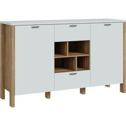 FORTE Sideboard »Saitama« Mauvella Eiche / Secret Grau modernes großes Sideboard
