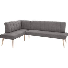 exxpo - SOFA FASHION Eckbank »Costa, moderne Rückensteppung, bequem und elegant, hoher Holzfuß« hochwertig verarbeitet, Frei im Raum stellbar...