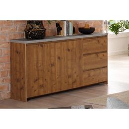 Home Affaire Sideboard »Maribo« Kommode im modernen Landhaus-Stil, mit Betontopplatte, Breite 150 cm naturfarben