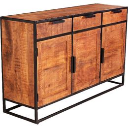 Sit Sideboard Rahmen und Design-Gestell aus schwarzem Metall Natur/Schwarz