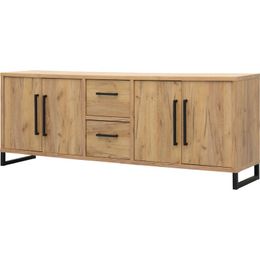 OMG DESIGN Sideboard »Ronda« mit Soft-Close, mit Metallgestell Smoked Oak
