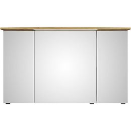 SAPHIR Badezimmerspiegelschrank »Serie 4010 Badezimmer-Spiegelschrank inkl. LED-Beleuchtung im Kranz« Badschrank 122 cm breit, 3 Türen, 6...