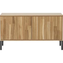 Woood Sideboard »New Gravure, TV-Kommode, Breite 100 cm oder 150 cm« Kommode Höhe 56 cm, mit grafischen Relieftüren, viel Stauraum natur Massive...