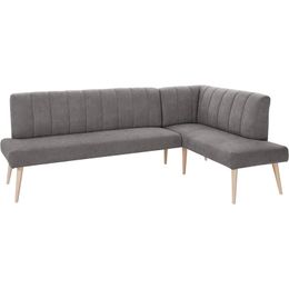 exxpo - SOFA FASHION Eckbank »Costa, moderne Rückensteppung, bequem und elegant, hoher Holzfuß« hochwertig verarbeitet, Frei im Raum stellbar...