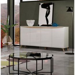Inosign Sideboard »ALADINO« Breite 184 cm, komplett Hochglanz, ohne Beleuchtung weiß made in Italy
