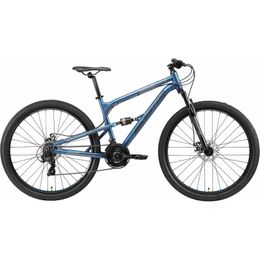 Bikestar Mountainbike 21 Gang Shimano RD-TY300 Schaltwerk Kettenschaltung für Damen und Herren, Kettenschaltung blau