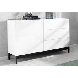 Inosign Sideboard »Metis« Breite 110 cm weiß Hochglanz 1 Tür