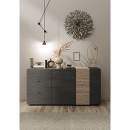 Inosign Sideboard »Venus, Kommode« Breite 181 cm Titanio / Eiche Cadiz NB Maße (B/H/T): 181/86/44 cm
