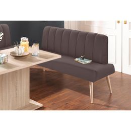 exxpo - SOFA FASHION Sitzbank »Costa, moderne Rückensteppung, bequem und elegant, hoher Holzfuß« hochwertige Detailverarbeitung, Frei im Raum...