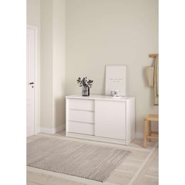 Inosign Sideboard »Naia Aufbewahrung, Schuhkommode, Stauraumkommode, Schuhschrank, « Kommode mit 1 Schiebetür und 3 Schubladen, Breite 119 cm, Höhe...