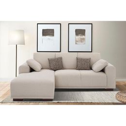 Home Affaire Ecksofa »BORNHOLM L-Form mit Recamiere, Maße B/T/H: 234/162/85 cm« Recamiere links oder rechts bestellbar, Wellenfederung, inkl. 2...