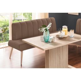 exxpo - SOFA FASHION Sitzbank »Costa, moderne Rückensteppung, bequem und elegant, hoher Holzfuß« hochwertige Detailverarbeitung, Frei im Raum...
