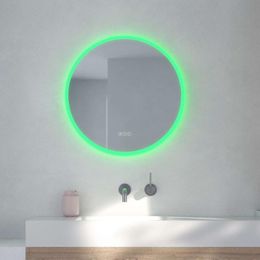 Loevschall Badspiegel »Johannesburg RGB Badezimmerspiegel, rund, Farbwechsel, dimmbar« mit MultiWhite und RGB-Licht, Touchpanel für Lichtsteuerung...